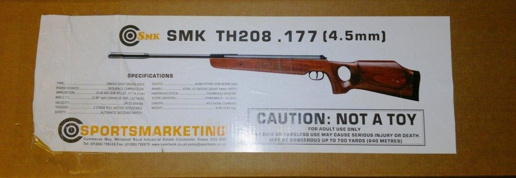 Carabine a air comprimé SMK TH 208 4,5mm plomb 10 J