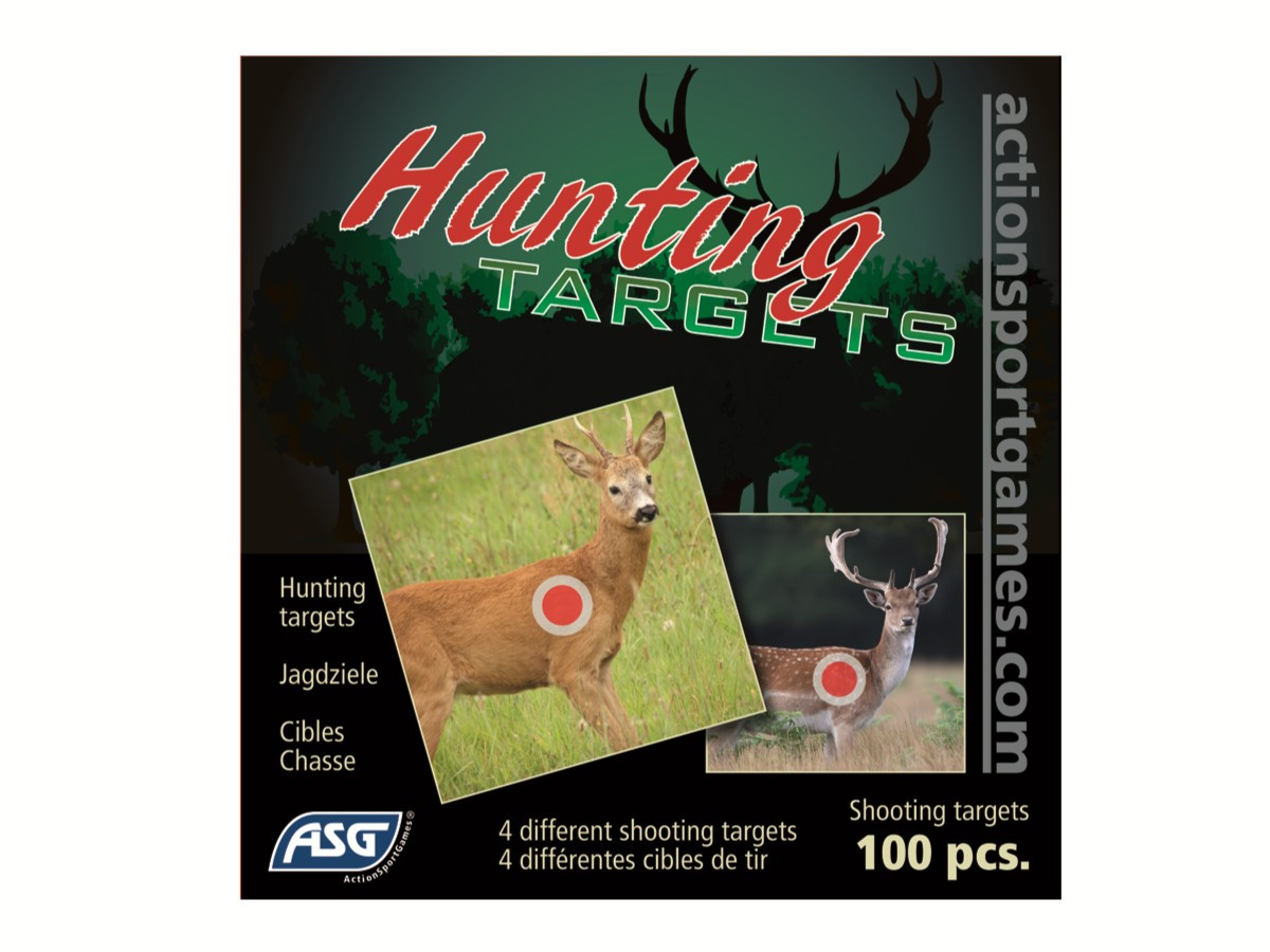 Cibles ASG 14X14 cm cartons Hunting Target par 100 pièces